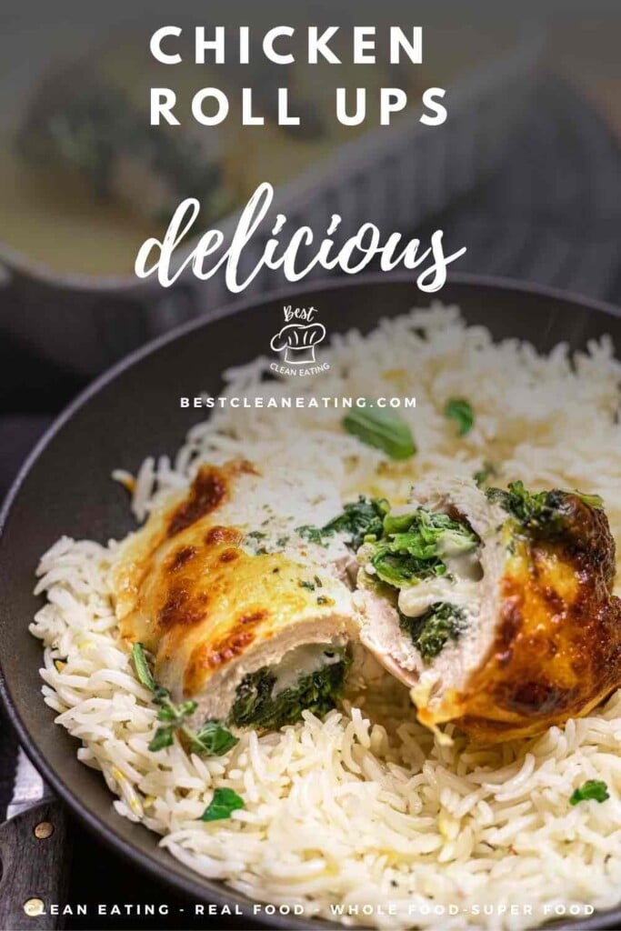 Stuffed Chicken Roll Ups Recipe - Best Clean Eating