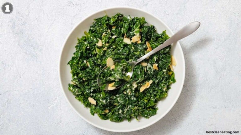 Kale Salad with Parmesan Cheese - Best Clean Eating