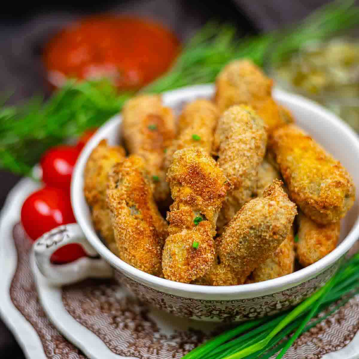 Pan Fried Dill Pickles Chips - Best Clean Eating