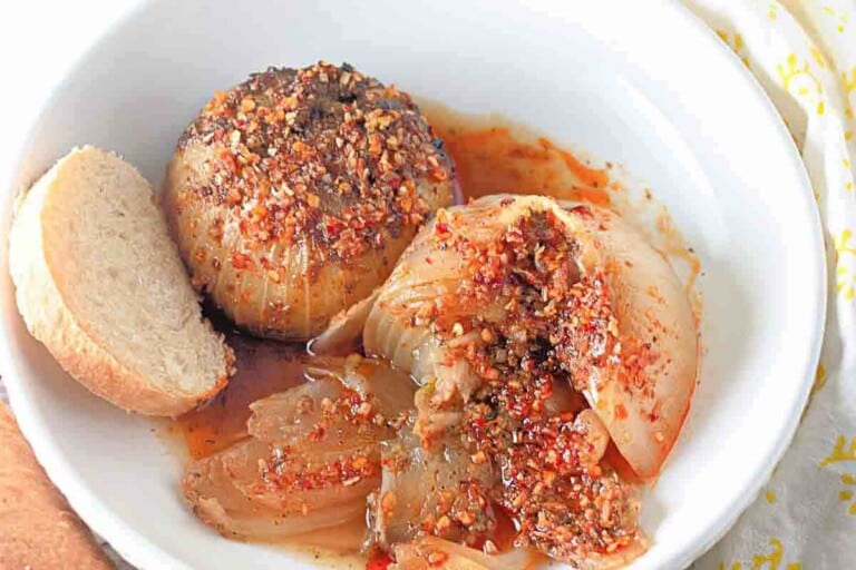 Stuffed Roasted Onions in Oven - Best Clean Eating
